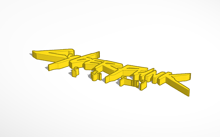 3D design Cyberpunk logo | Tinkercad