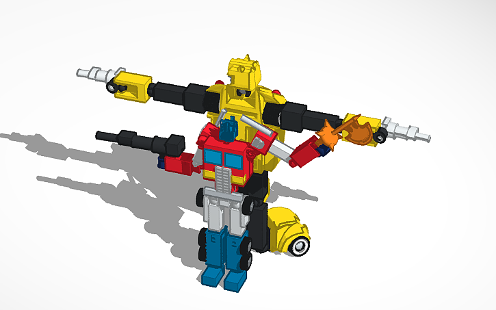 3D design transformers big bumblebee and optimus prime in a battle ...