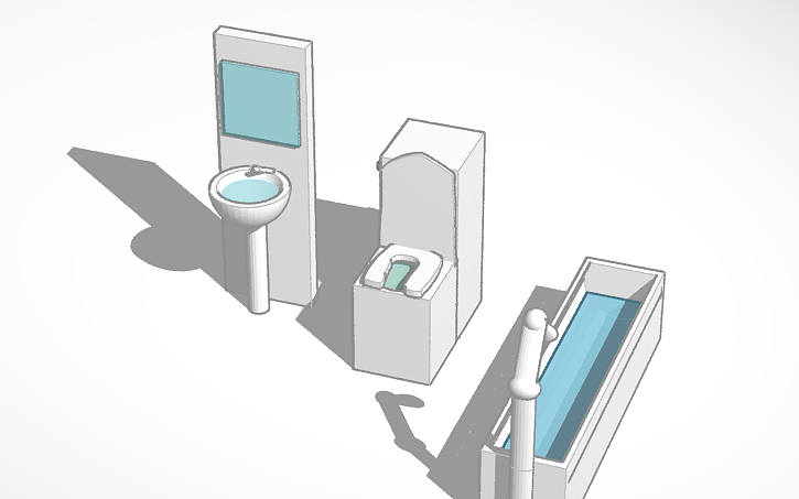 3D design Bathroom - Tinkercad