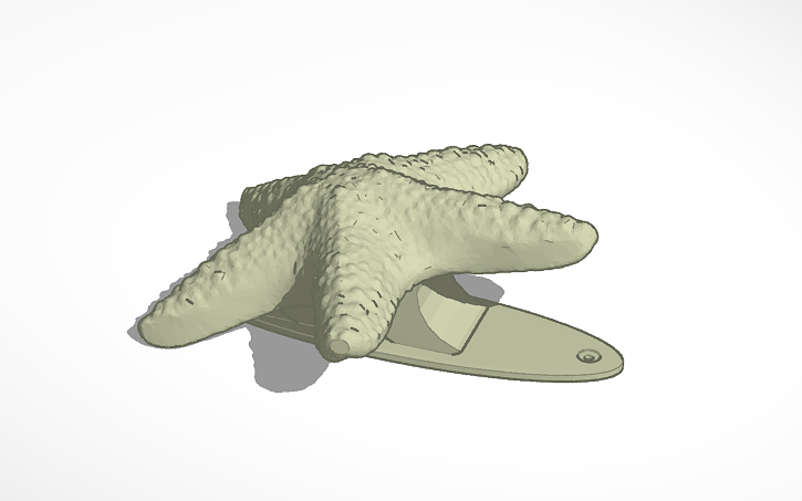 3D design Starfish towel hanger - Tinkercad
