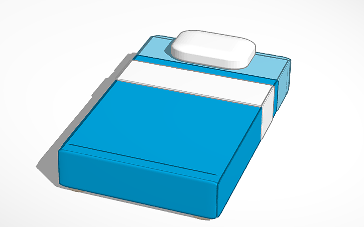 3D design Blue Bed - Tinkercad
