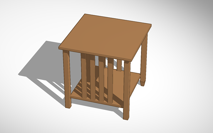 3D design Mission Style End Table - Tinkercad