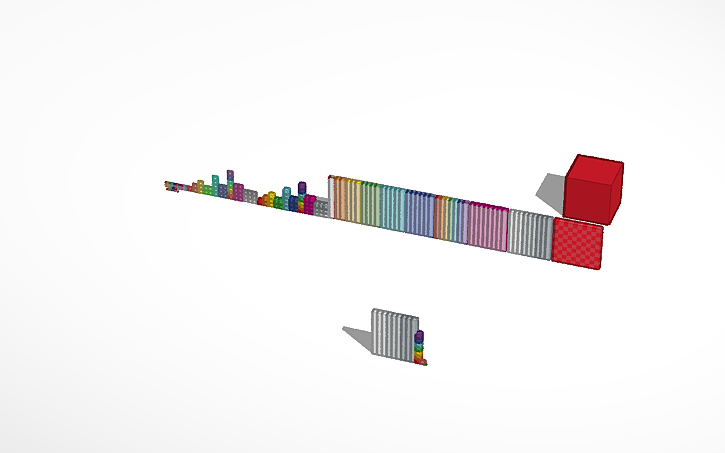 3D design numberblocks assets - Tinkercad