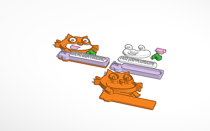 3D design SHARED Scratch Cat Name Tag - Tinkercad