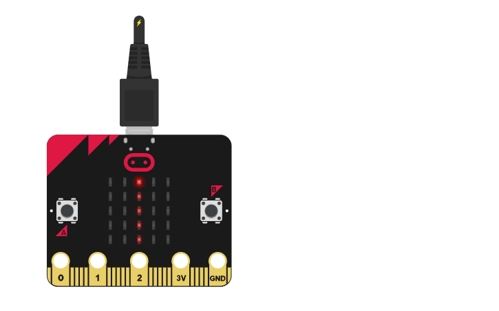 Circuit design micro:bit line Compass - Tinkercad