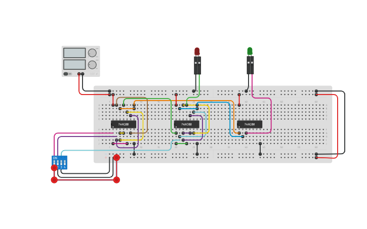 Circuit design Full Subtractor Using Universal Gates - Tinkercad