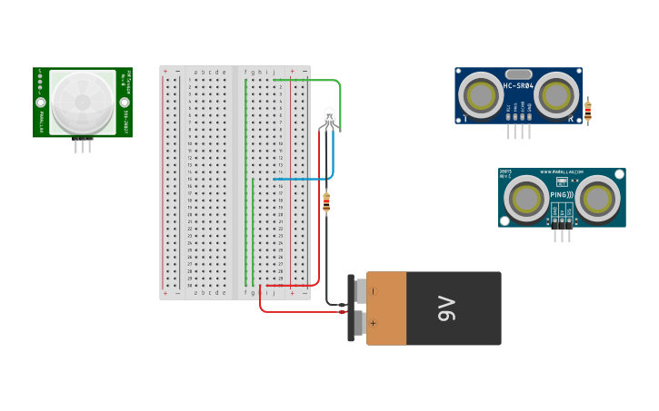 Circuit Design Water Level Indicator Tinkercad