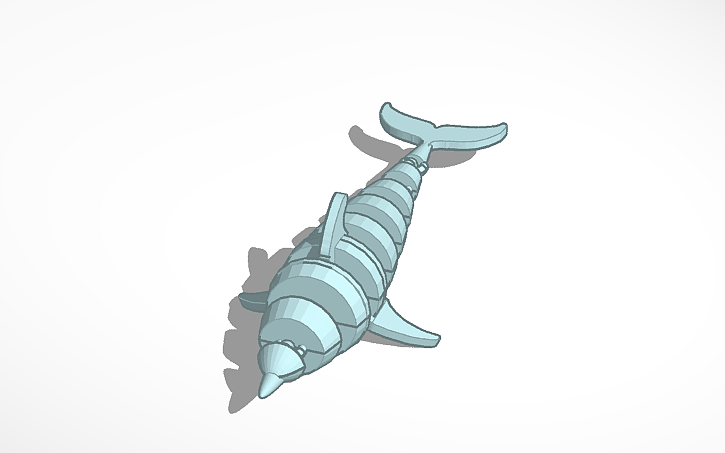 3D design lil' wiggly dolphin - Tinkercad