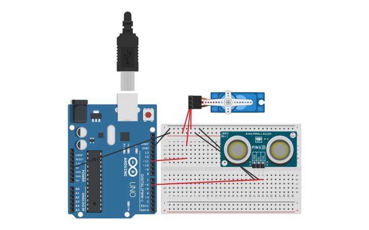 Circuit design Parking - Tinkercad