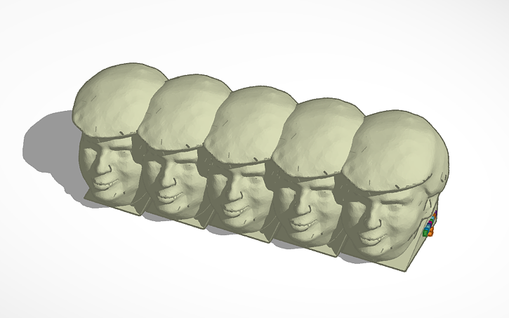 3D design statue of Donald John Trump - Tinkercad