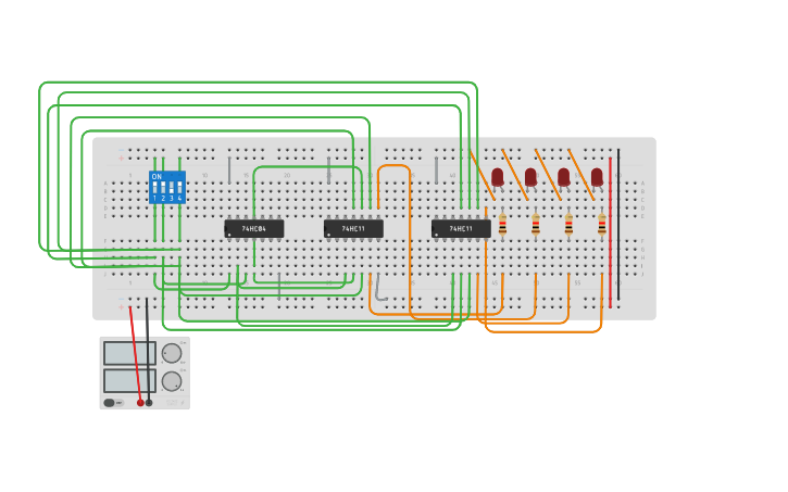 Circuit design 2:4 DECODER - Tinkercad
