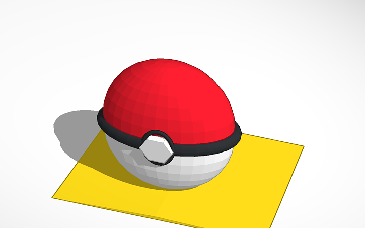 3D design Pokemon Ball | Tinkercad