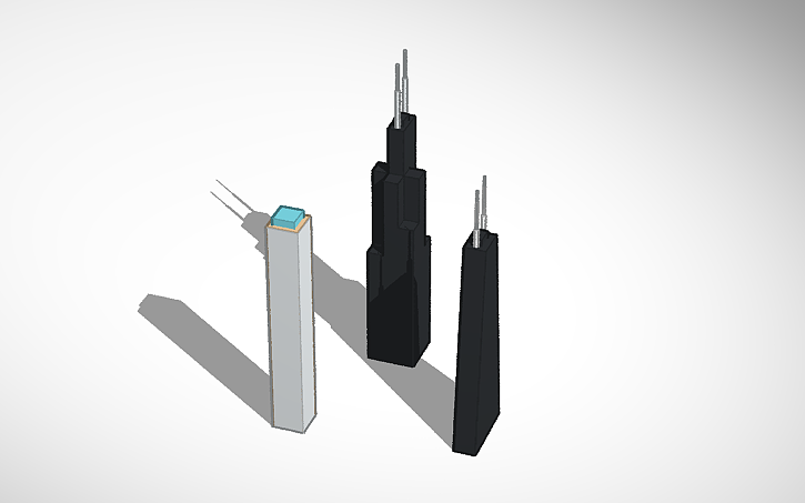 3D design Chicago Skyscrapers - Tinkercad