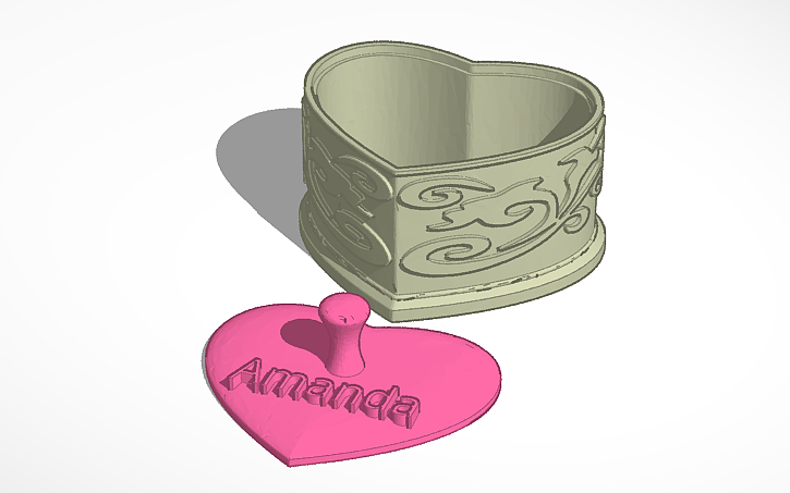 3D design Heart Box - Tinkercad
