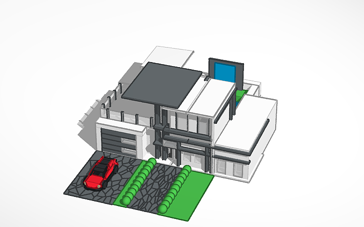 3D design mansion - Tinkercad