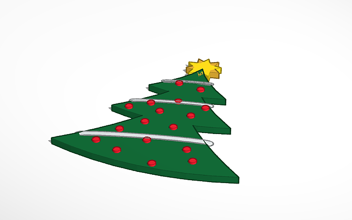 3D design Christmas tree! - Tinkercad