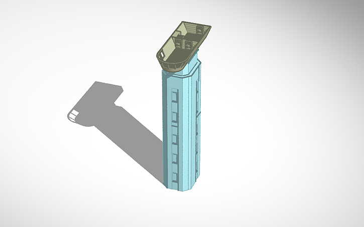 3D design ATC tower(3c) - Tinkercad