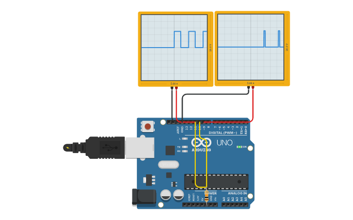 Circuit design PWM y PPM con Arduino - Tinkercad Circuit design PWM y PPM con Arduino - Tinkercad