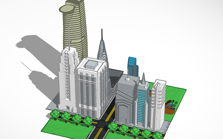 3D design City building - Tinkercad