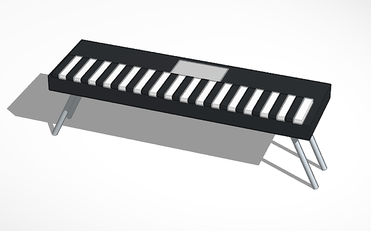 3D design piano - Tinkercad