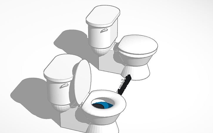 3D design Toilets - Tinkercad