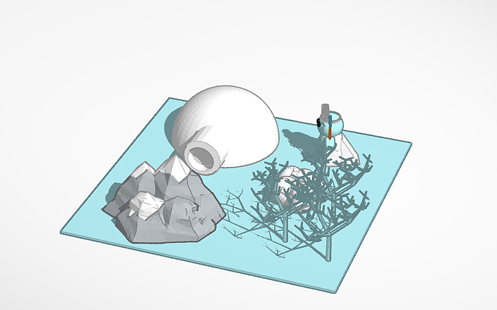 3D design Snowy winterland - Tinkercad