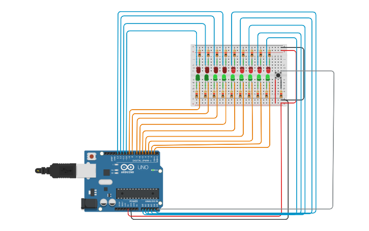 Circuit design Led and ID | Tinkercad