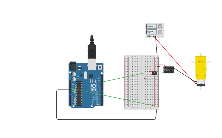 Circuit design RELAY - Tinkercad