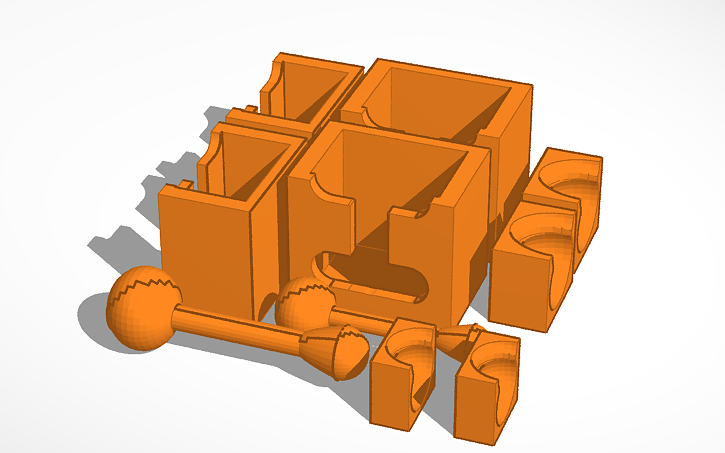 3D design 6 speed Manual Shifter Toy - Tinkercad