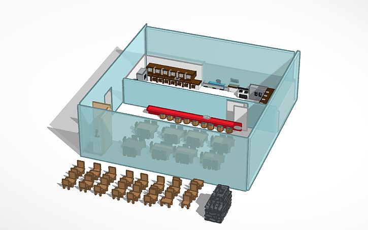 3D design café design - Tinkercad