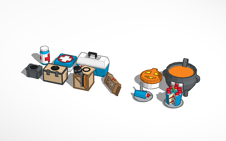 3D design TF2 Map Props- Health and Ammo Packs- Part 3 - Tinkercad