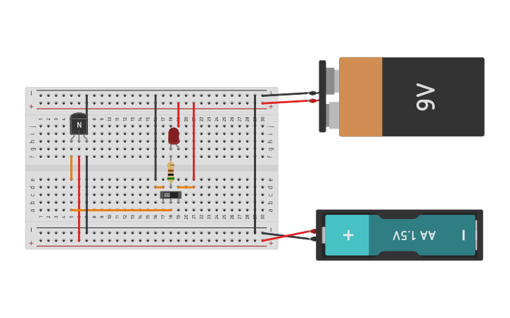 Circuit design Transistor - Tinkercad