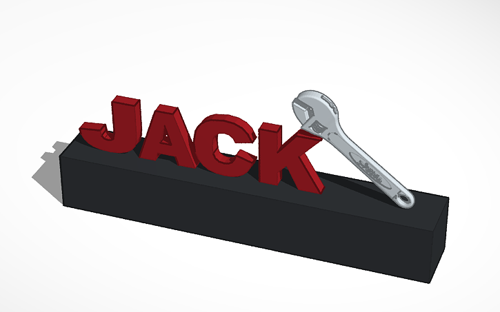 3d Design Nameplate Tinkercad