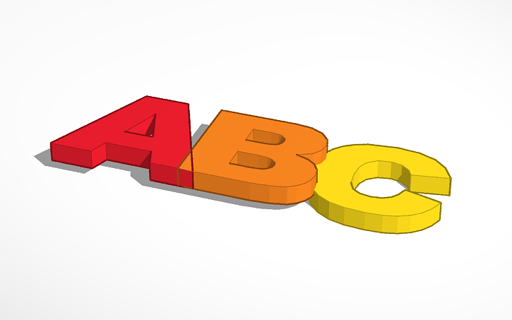 3D design ABC - Tinkercad