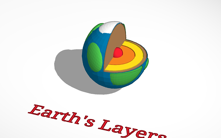 3D design Earth Layers - Tinkercad