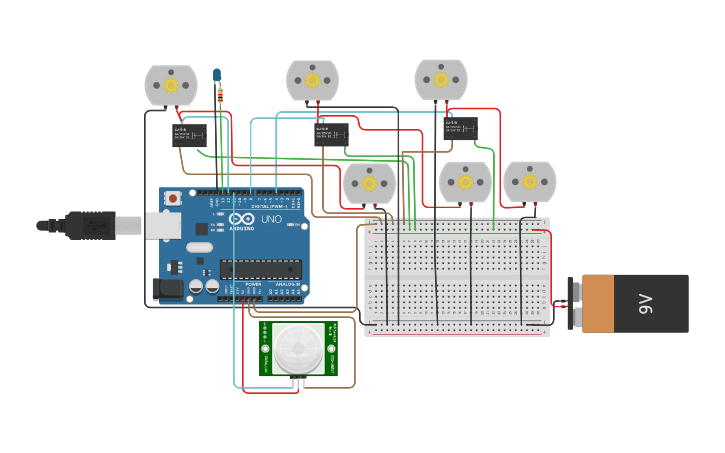 Circuit Design Dwelling Bot Tinkercad
