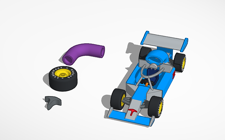 3D design F1 Formula Car - Tinkercad