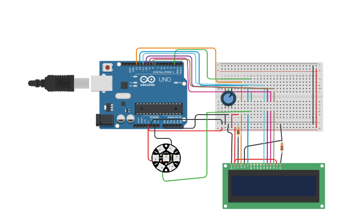 Circuit design Copy of Rain and humidity sensor - Tinkercad