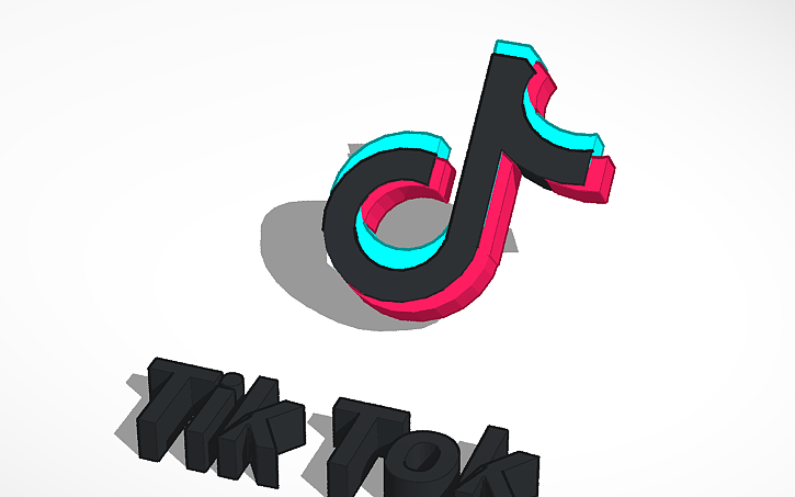 3d Design Tik Tok Logo Tinkercad