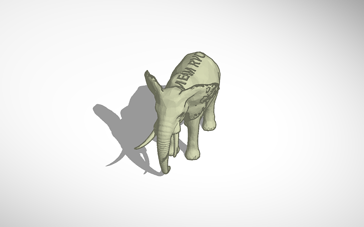 3D design Elephant - Tinkercad