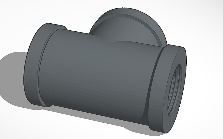 3d Design T Fitting Tinkercad