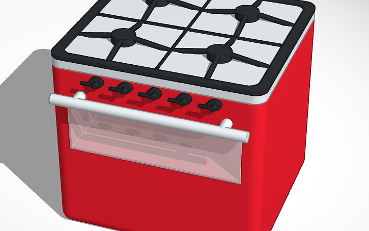 3D design Gas Stove - Tinkercad