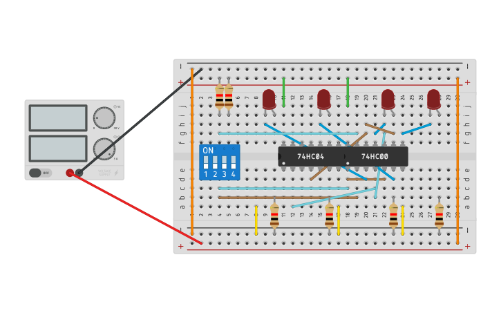 Circuit Design 2 4 Decoder Tinkercad