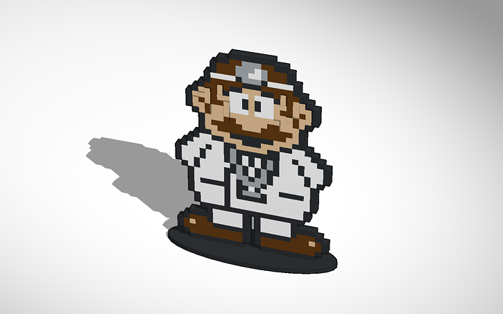 3D design Nintendo - Doctor Mario - 8 Bit - Tinkercad