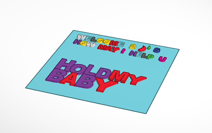 3D design a chil's joke ;) - Tinkercad