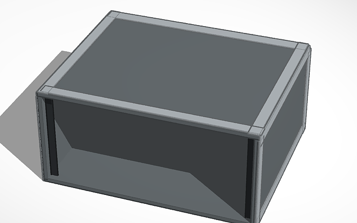 3D design 6U Rack Case - Tinkercad