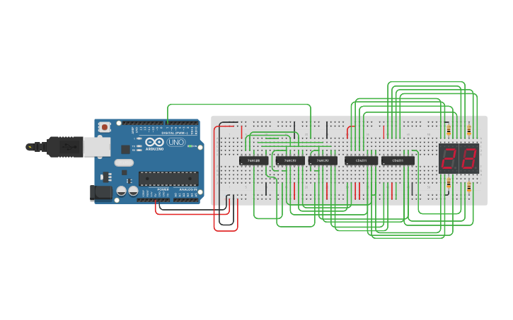 Circuit design COUNTER | Tinkercad
