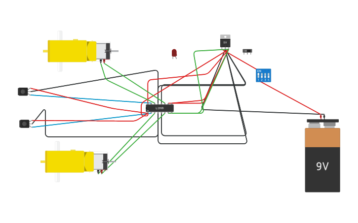Circuit design CAR - Tinkercad