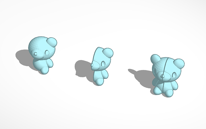 3D design teddy - Tinkercad