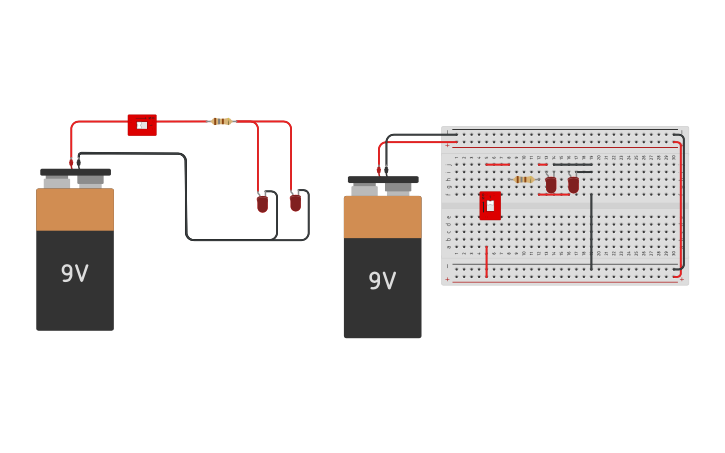 Circuit Design Led Parallel Circuit With Switch Breadboard Copy